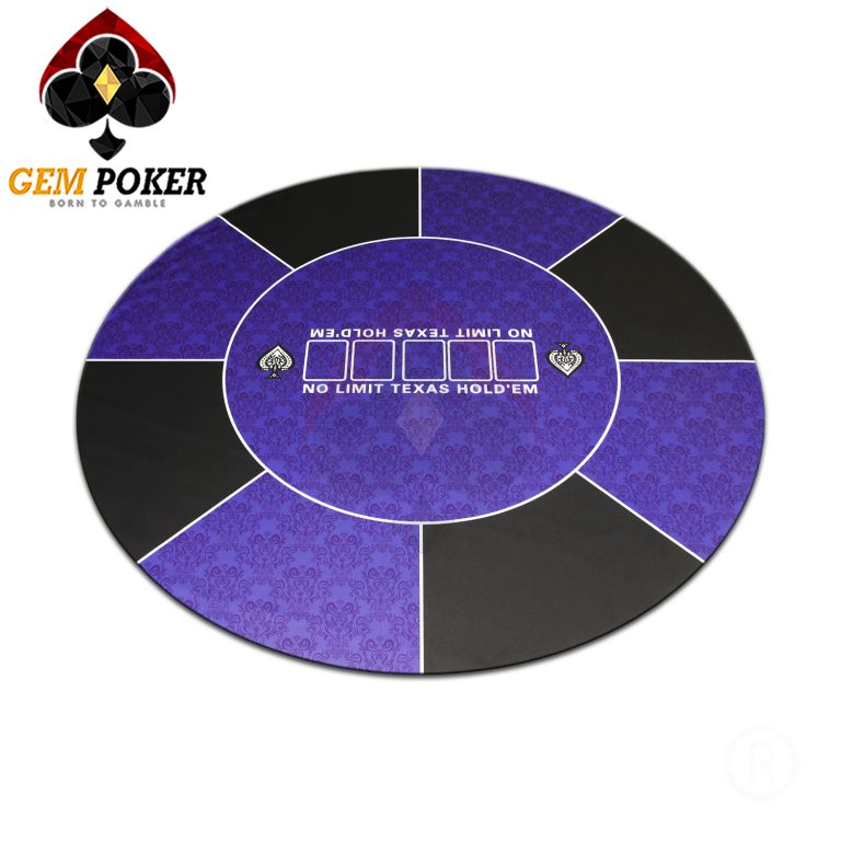 ROUND POKER MAT TEXAS HOLD'EM - BLUE I GEMPOKER.VN