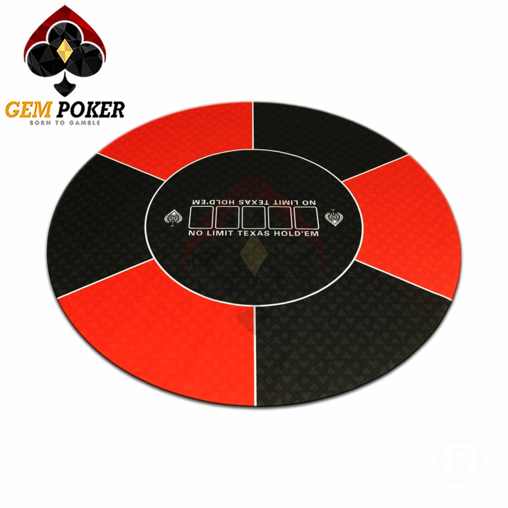 ROUND POKER MAT TEXAS HOLD'EM - RED I GEMPOKER.VN
