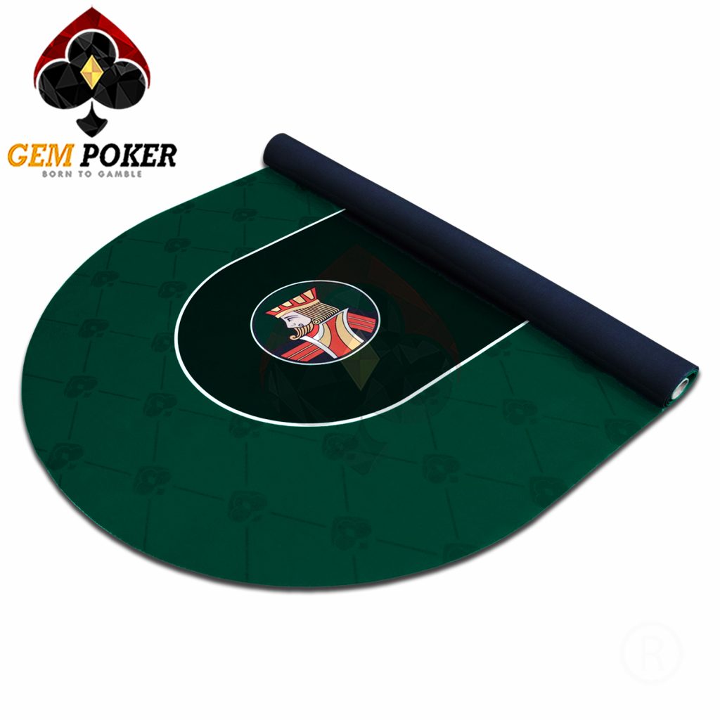 OVAL POKER MAT TEXAS HOLD'EM - GEM KING I GEMPOKER.VN